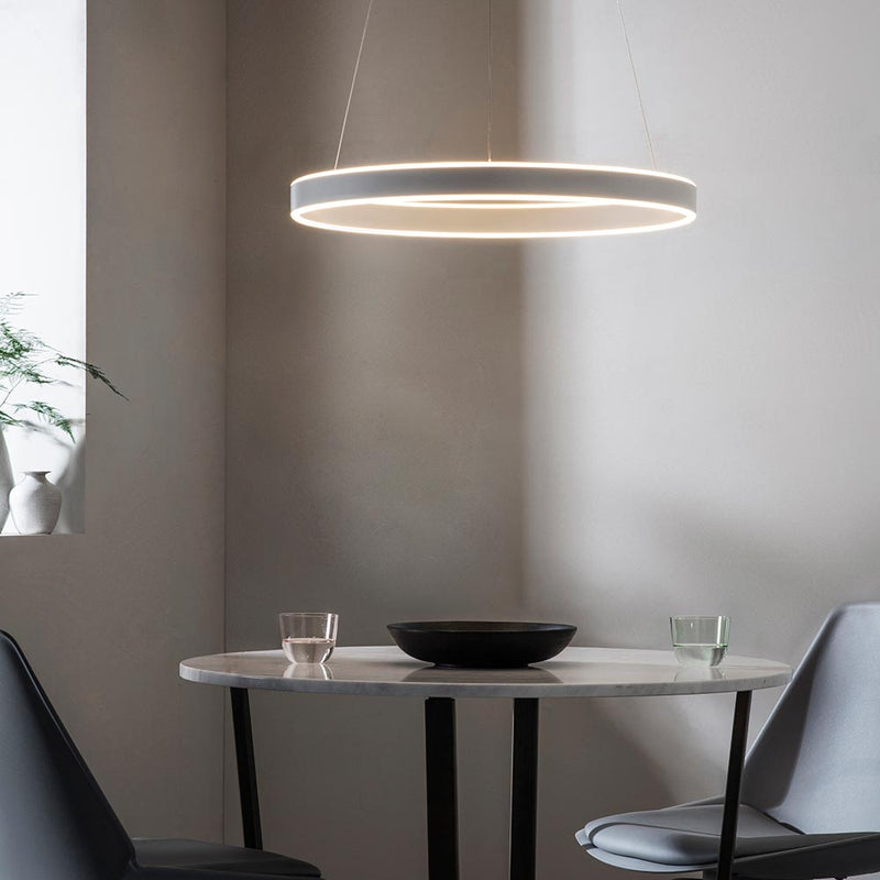 LED Hoop Ceiling Light Matt White – Luxe Interior